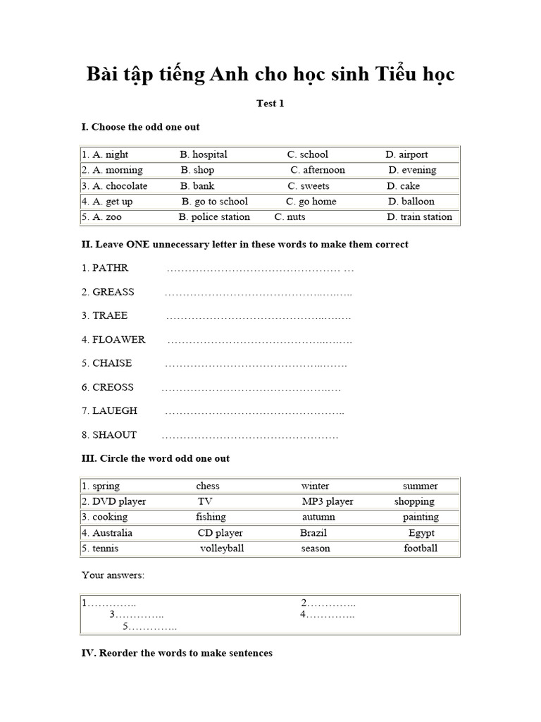 bai-tap-tieng-anh-tieu-hoc | PDF