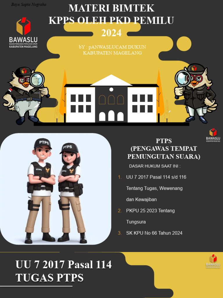 Panduan Tugas dan Wewenang PTPS 2024 | PDF