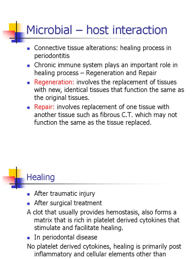 Microbial Host Interaction II | PDF | Inflammation | Healing