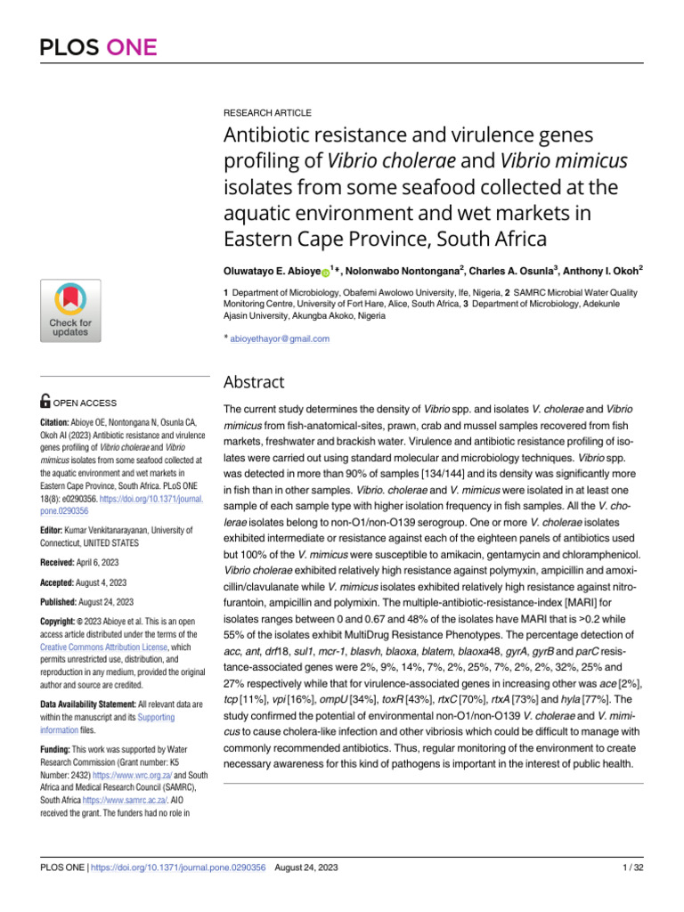 A 4 | PDF | Cholera | Biology
