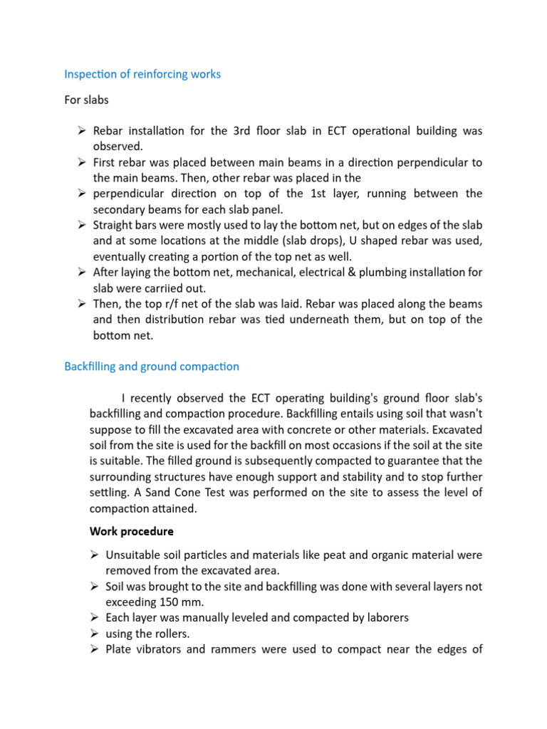 Rebar Inspection | PDF | Concrete | Composite Material