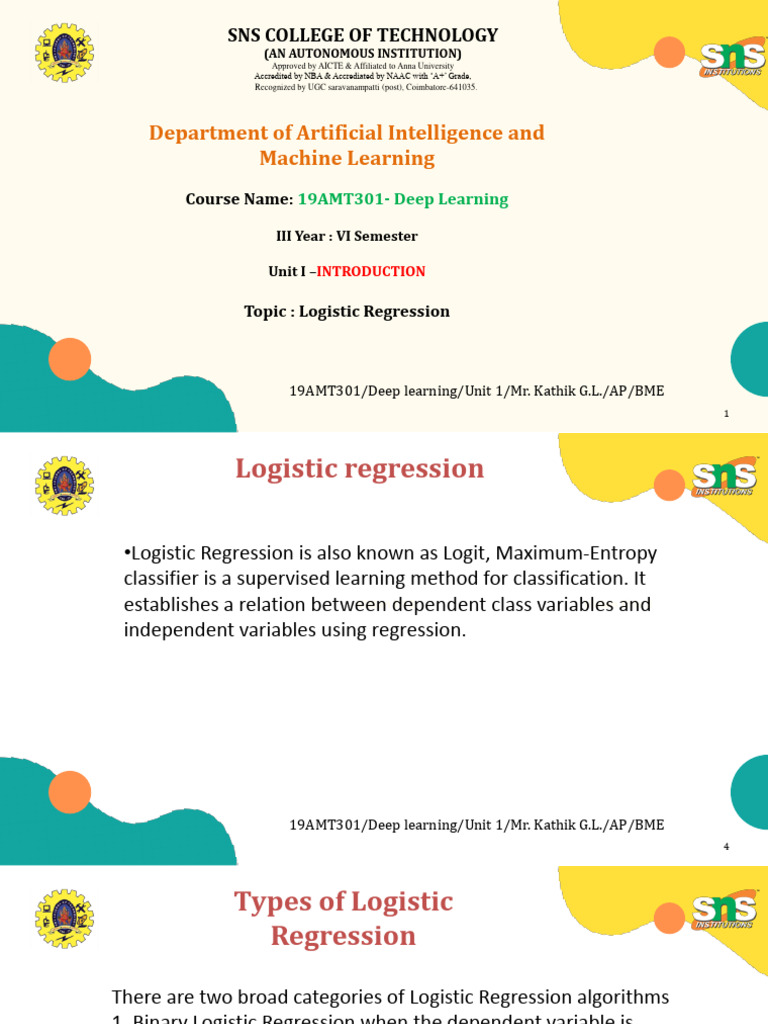 Logistic Regression | PDF | Logistic Regression | Applied Mathematics Logistic Regression | PDF | Logistic Regression | Applied Mathematics