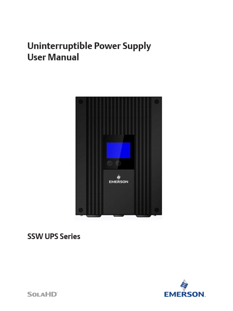 User Manual SSW Ups A272 320 Solahd en 7439240 | PDF | Power Supply ...