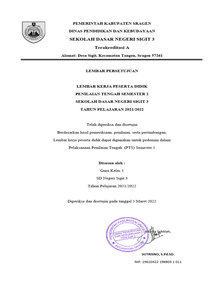 LKPD PTS 2021-2022 | PDF | Kajian Bahasa Asing