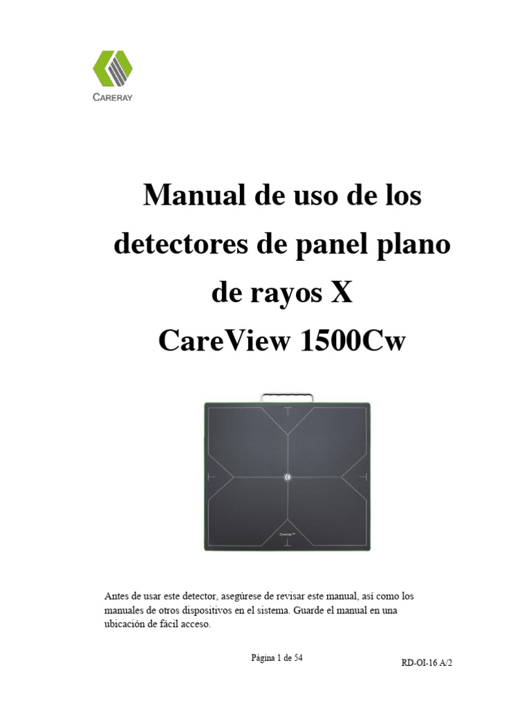CareView 1500Cw Manual de Uso | PDF | Wifi | Rayo X