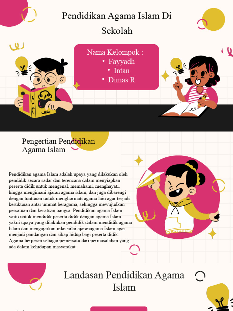 Pink Ilustrasi Lucu Presentasi Brainstorming | PDF