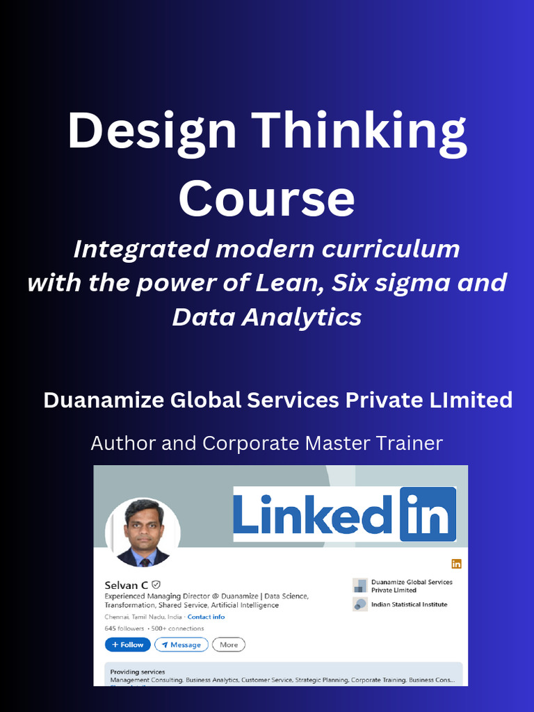 Design Thinking Course Integrated Curriculum | PDF | Six Sigma | Design ...