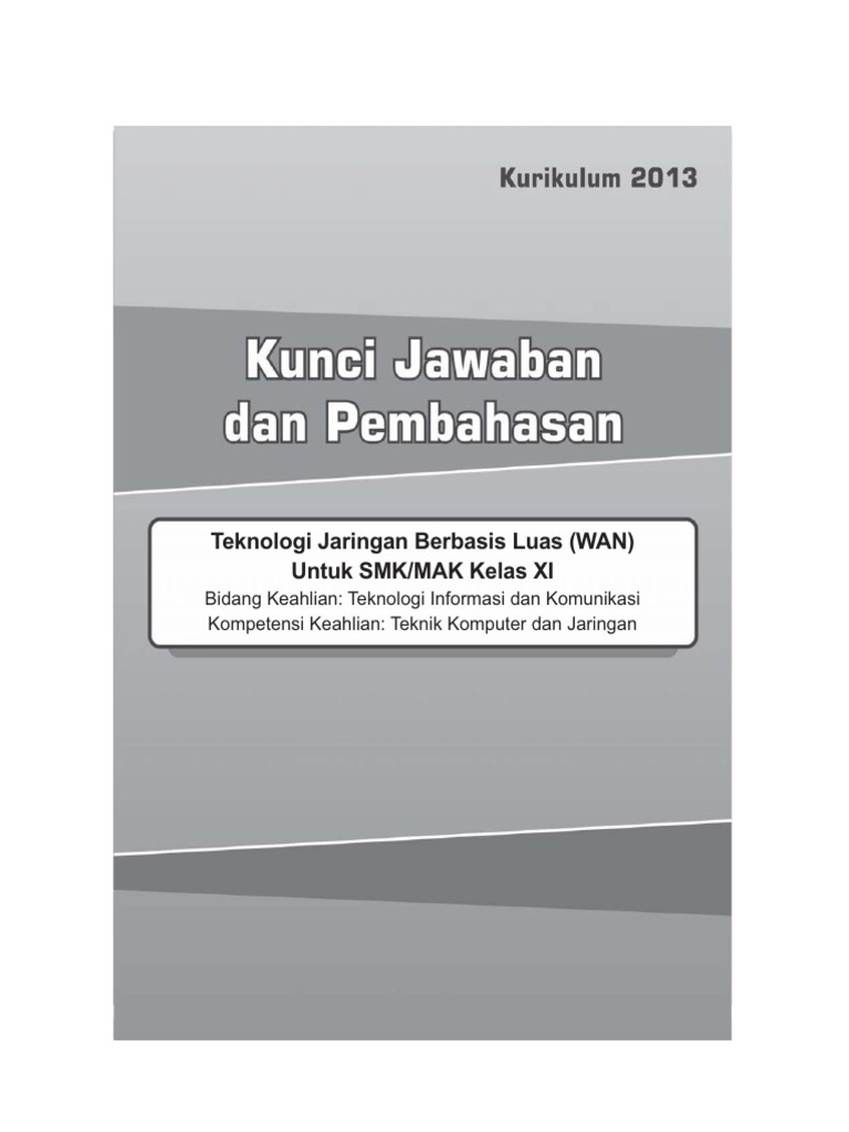 Kunci C3 Tek Jaringan Berbasis Luas XI | PDF
