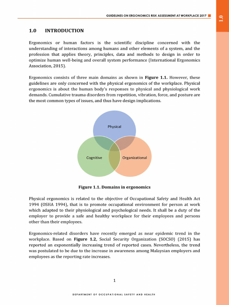 Guidelines On Ergonomics Rick Assessment at Workplace 2017 - July Edited Rev.002 | PDF