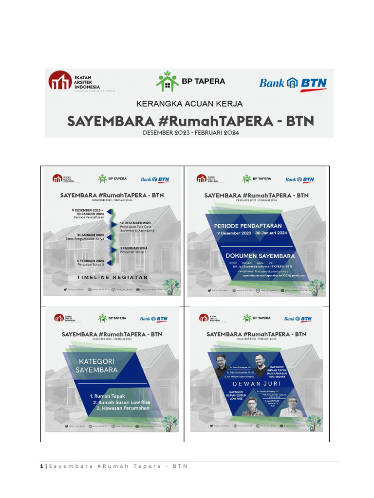 Kak Sayembara Rumah Tapera BTN | PDF