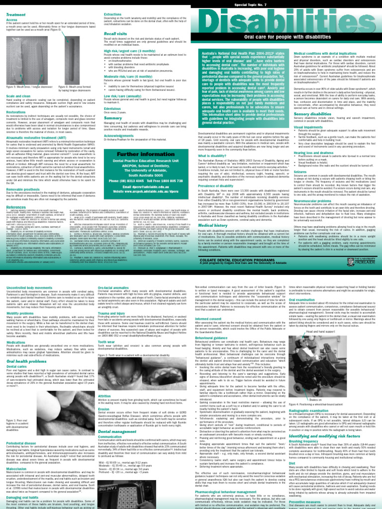 2-9. Oral Care For People With Disabilities | PDF | Periodontology ...