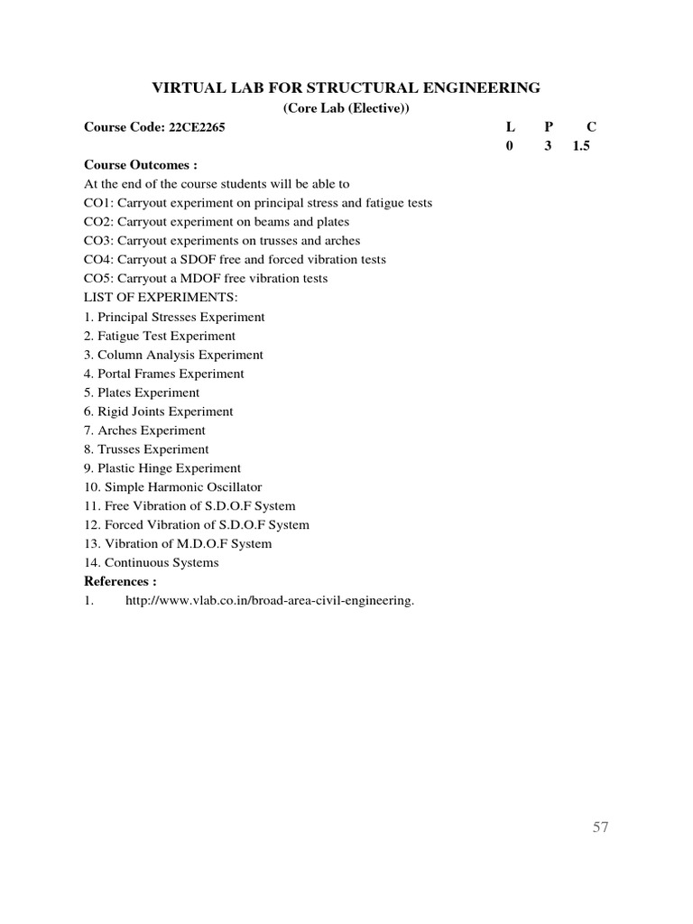Virtual Lab in Structural Engineering | PDF | Science & Mathematics ...