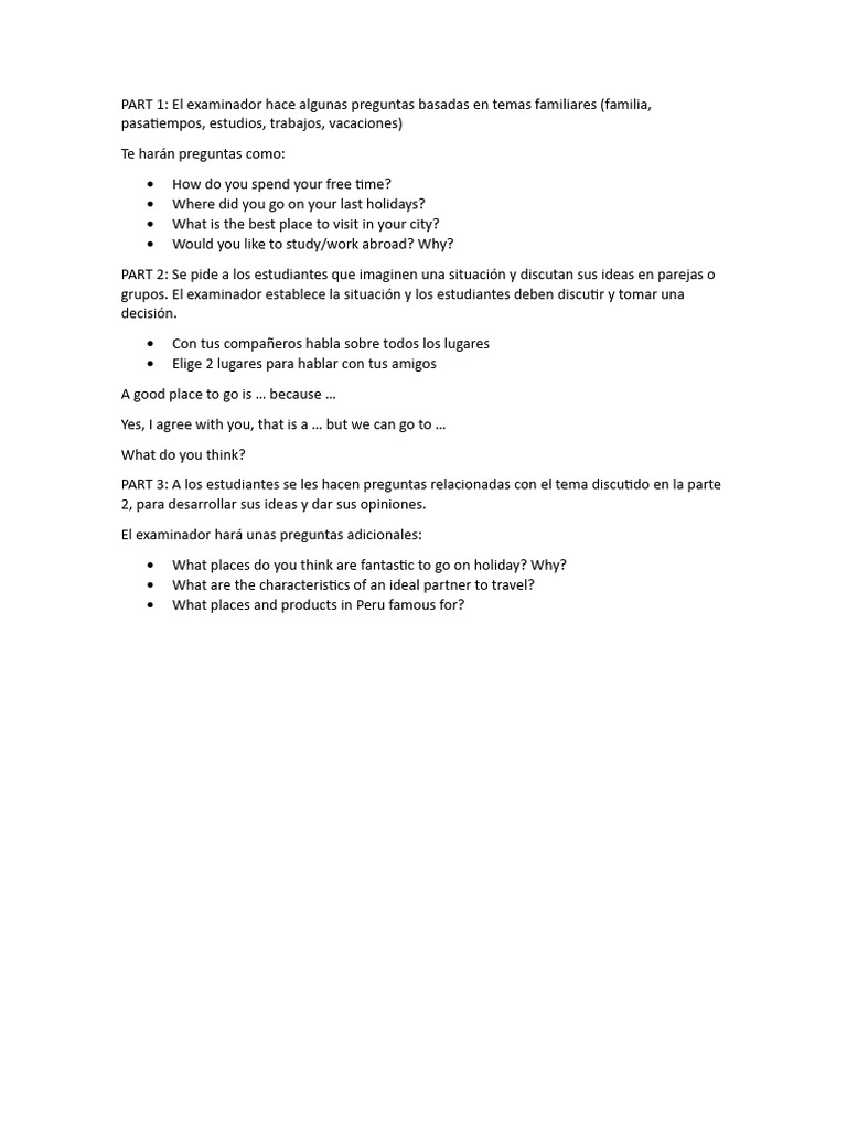 Frases Speaking Ingles | PDF