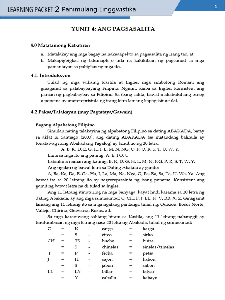 Learing Packet 2 | PDF