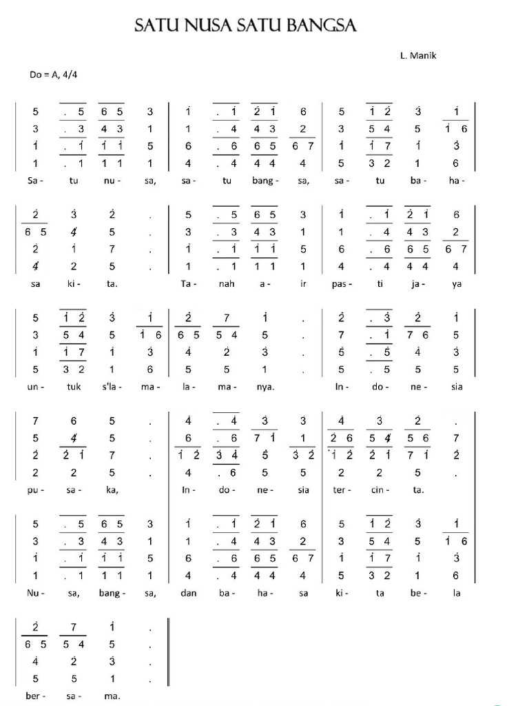 Satu Nusa Satu Bangsa | PDF