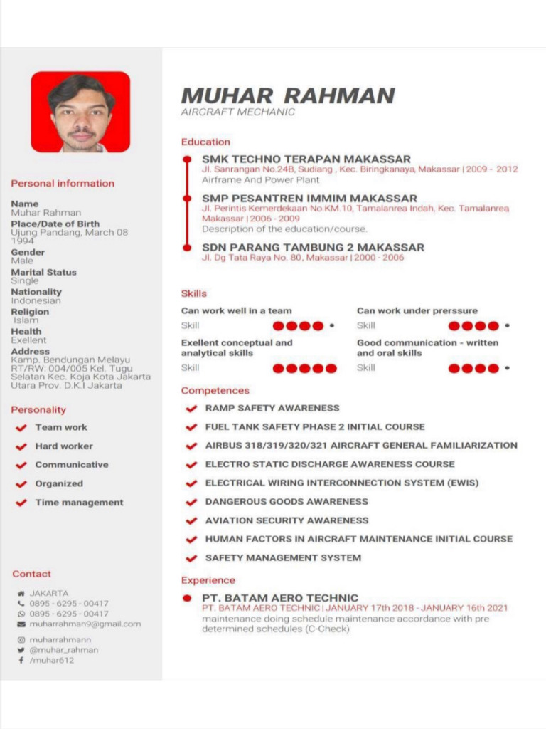 CV - Muhar Rahman | PDF