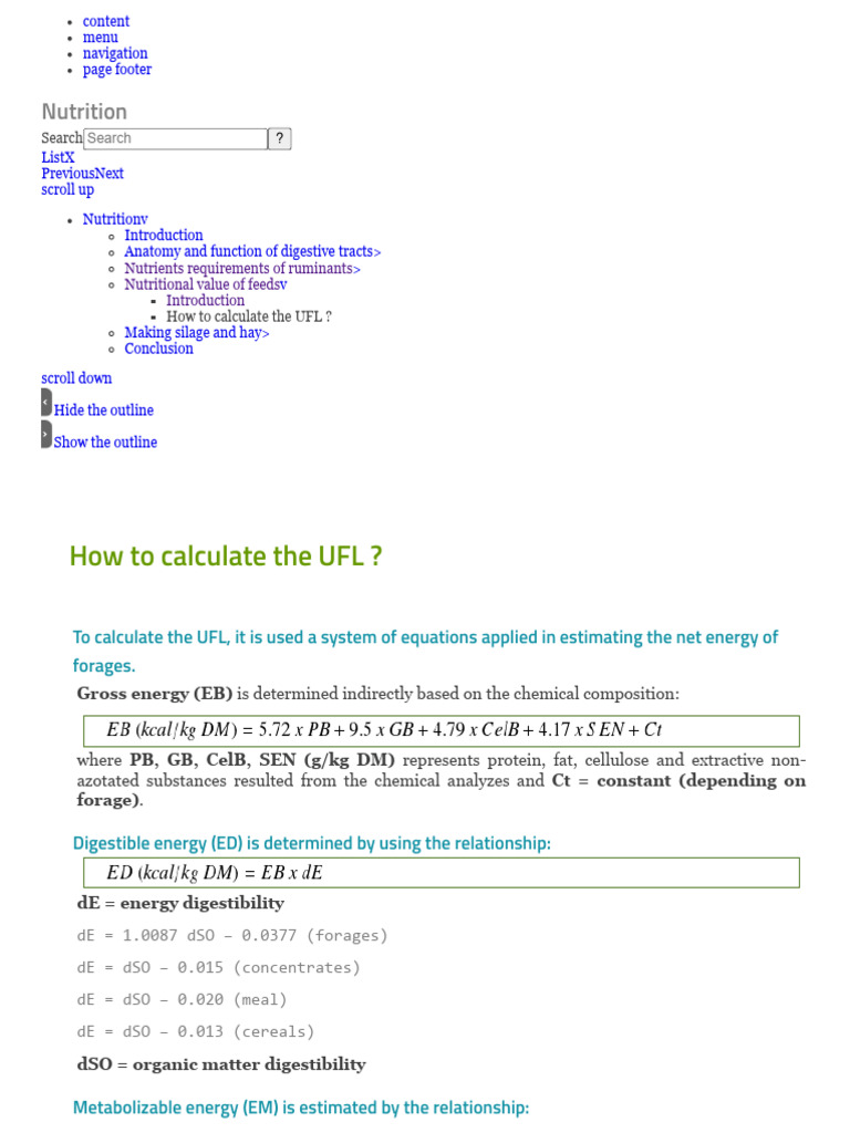 Ruminant Nutrition and Feed Calculation Guide | PDF | Proteins | Ruminant