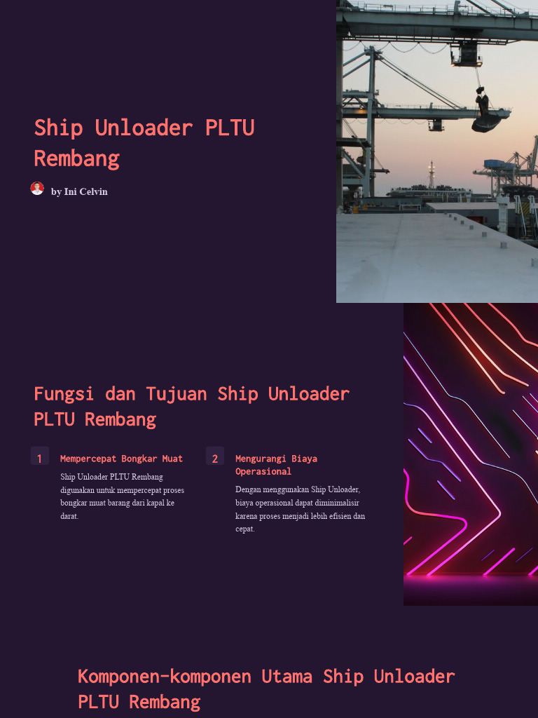 Efisiensi Ship Unloader PLTU Rembang | PDF | Griya & Taman | Komputer