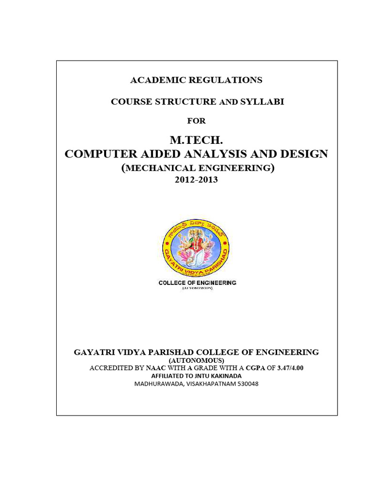 10 M.Tech CADD | PDF | Academic Term | Engineering