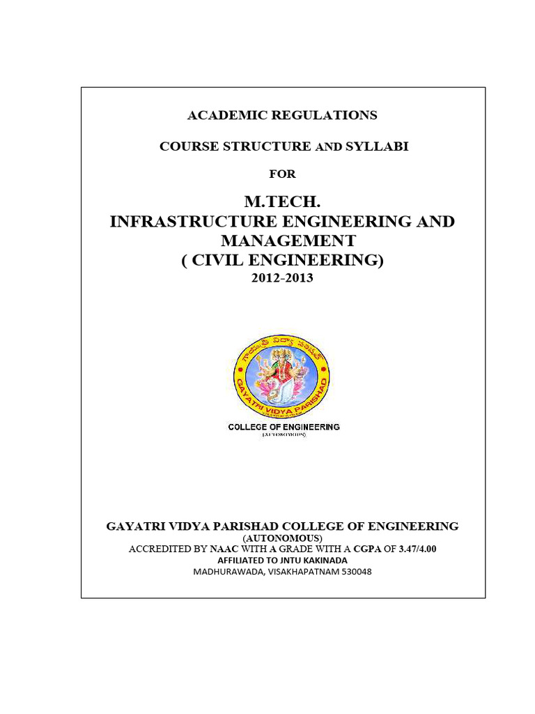 2 M.Tech-INfrastructure - 19-11-2011-FINAL | PDF | Academic Term | Engineering