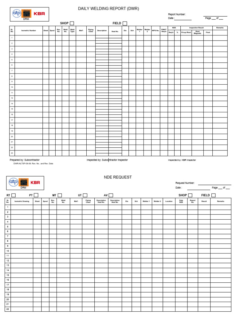 Daily Welding Report | PDF | Electric Heating | Welding