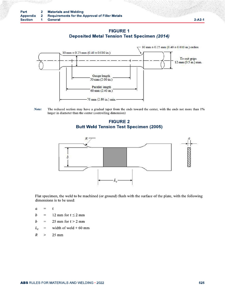 ABS - Deposited Metal Tension Test Specimen | PDF