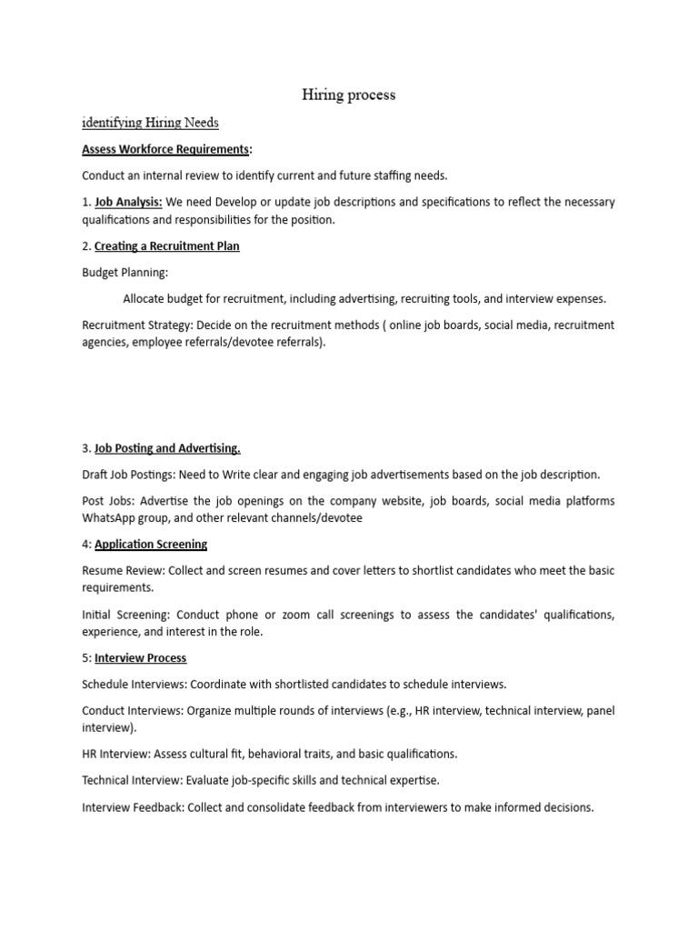 Hiring Process | PDF | Recruitment | Social Psychology