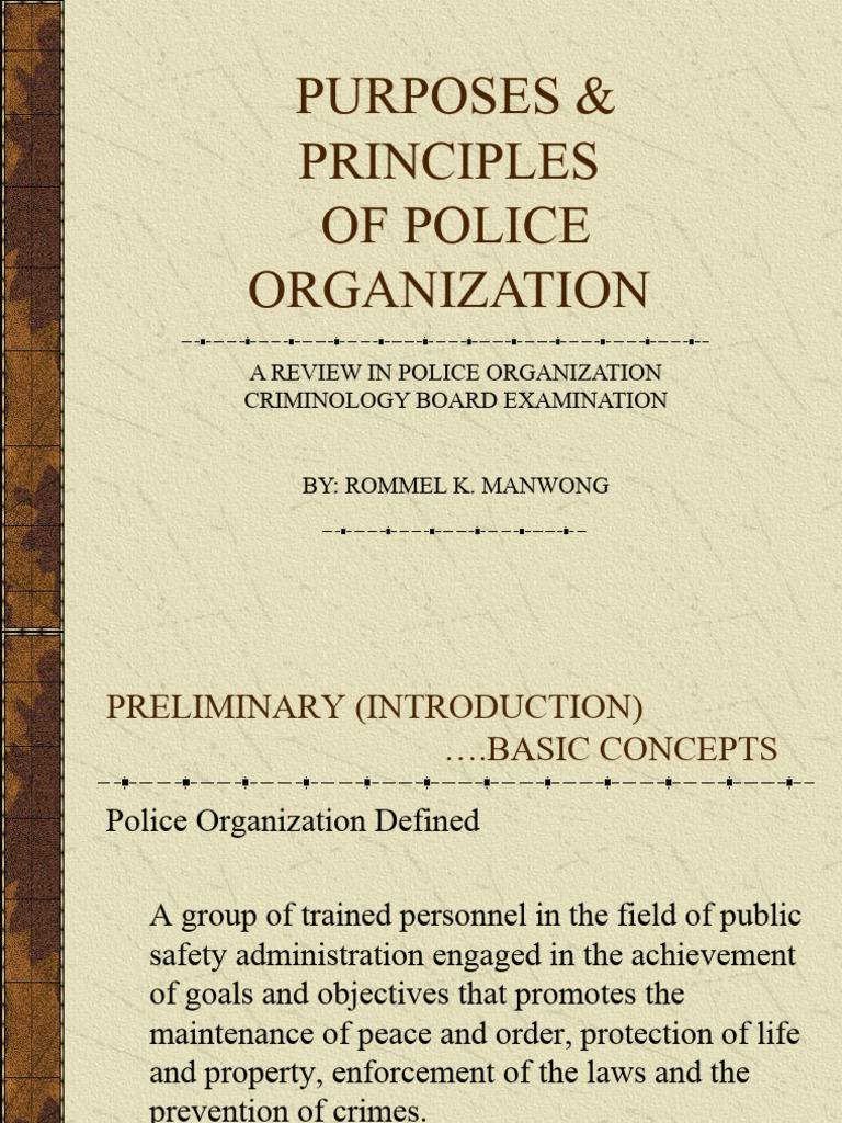BRIEF OF LEA - Police Org & Principles | PDF | Police | Sergeant