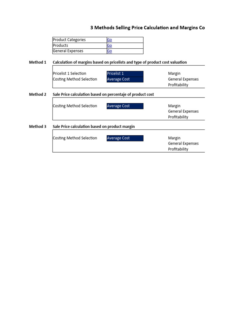 3 Methods Selling Price Calculation M2 | Download Free PDF | Cost ...