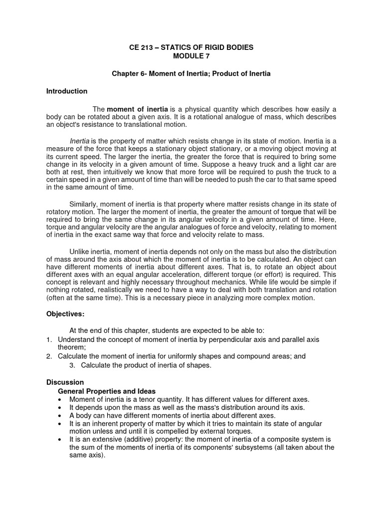 Module 7 - Chapter 7 | PDF | Rotation Around A Fixed Axis | Classical Mechanics
