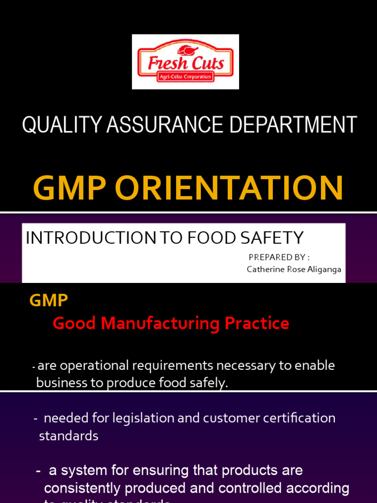 GMP PRESENTATION (Repaired) 2 | PDF | Hygiene | Clothing