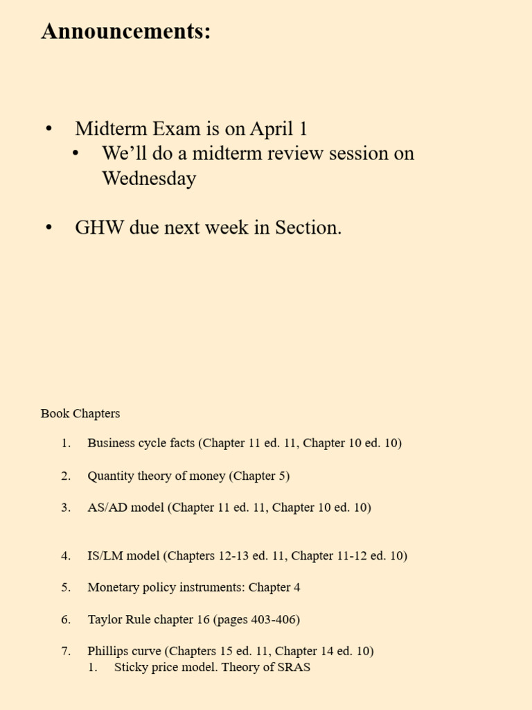 Lecture 16 - 2024 | PDF | Phillips Curve | Nairu