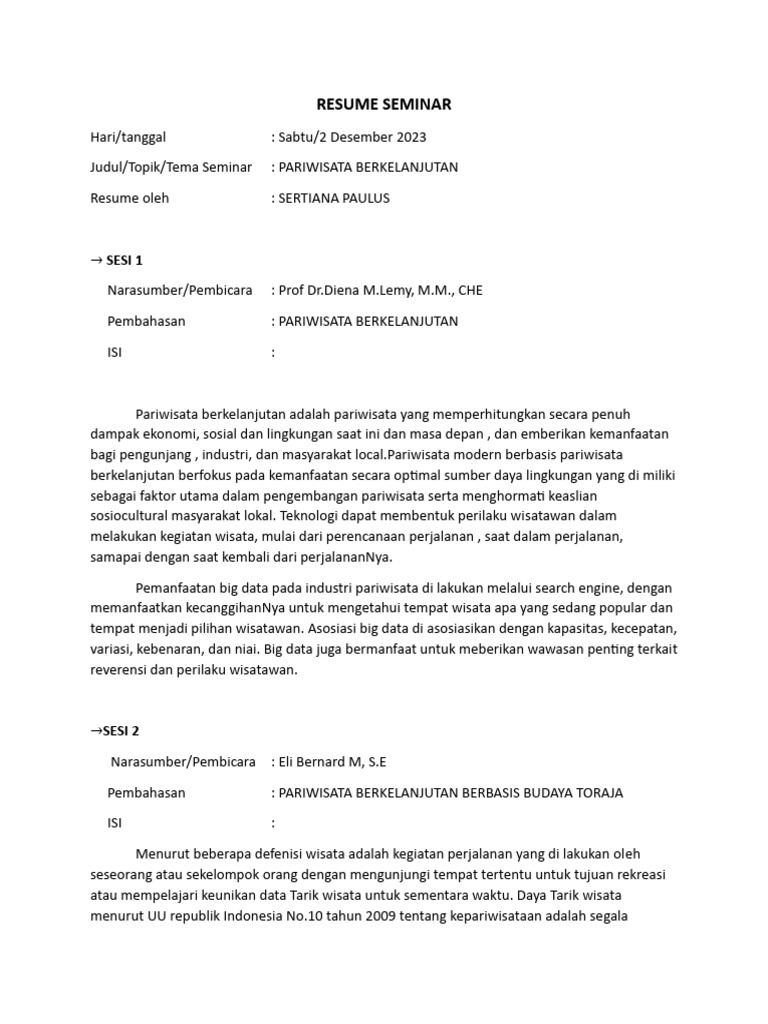 Resume Seminar Ettii | PDF | Ilmu Sosial