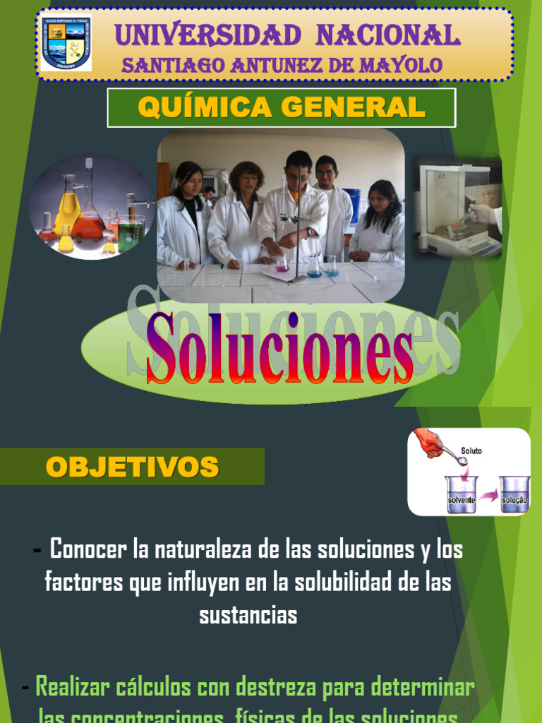Soluciones Químicas 2023-I Parte 01 y 02 | PDF | Solubilidad | Concentración