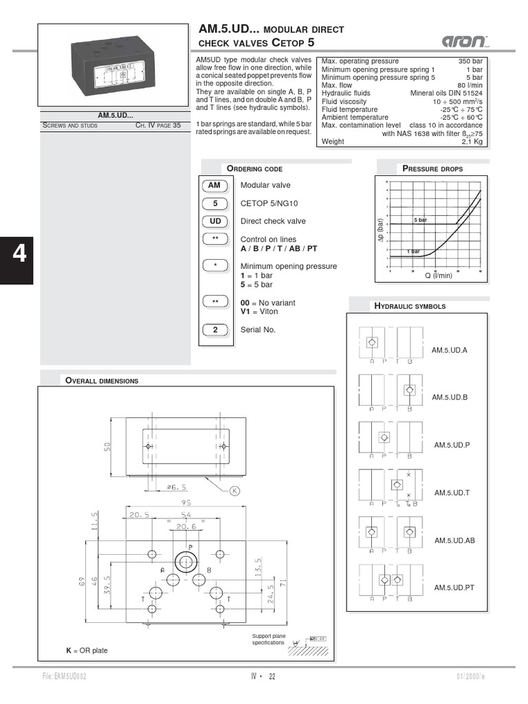 Modular Valves NG10 ENG | PDF | Valve | Viscosity