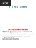 Class 10 Maths Chapter 1 Assertion and Reason Questions - Real Numbers | PDF | Numbers | Decimal