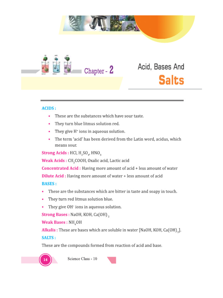 Acid Bases and Salts Notes | Download Free PDF | Sodium Hydroxide | Ph