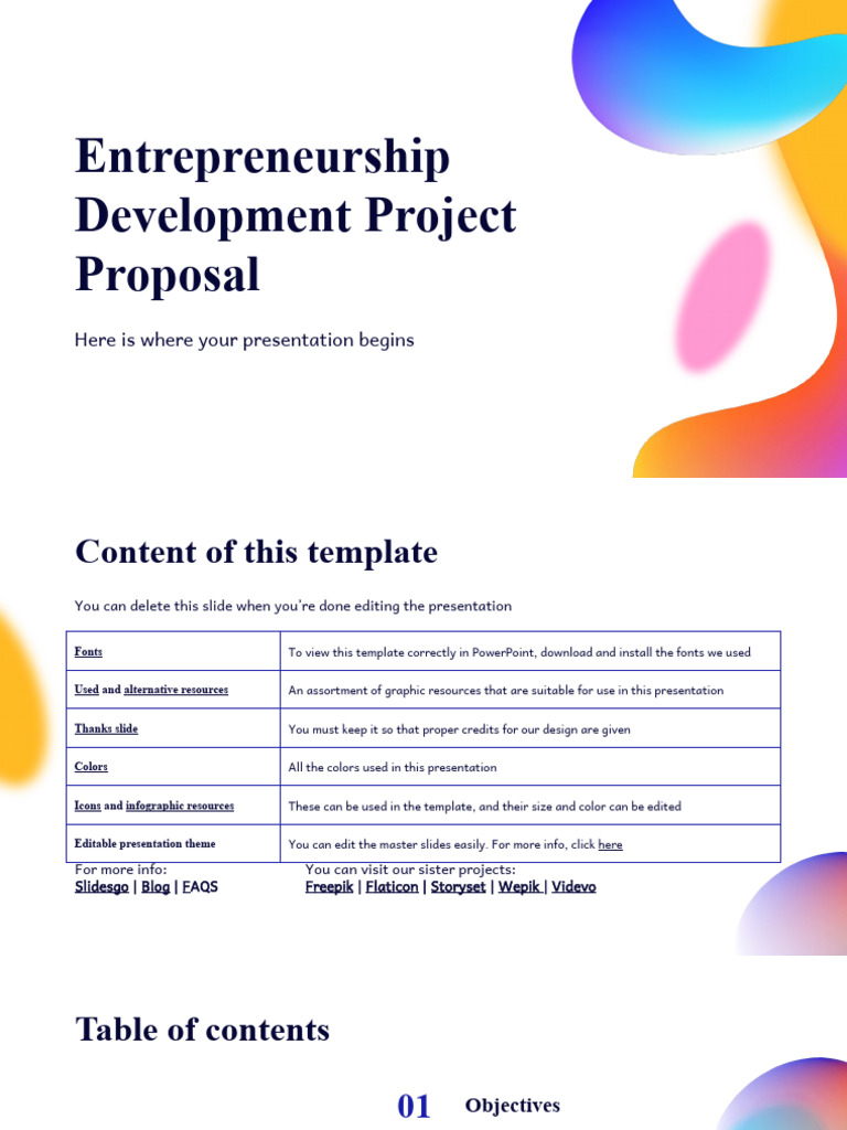 Entrepreneurship Development Project Proposal | PDF | Expense ...
