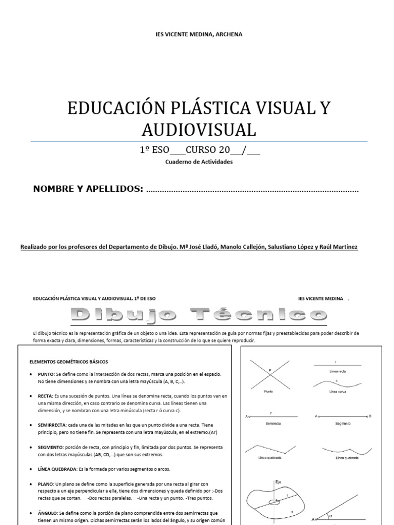 Cuaderno de Plastica 1 Eso 21-22 | PDF | Color | Amarillo