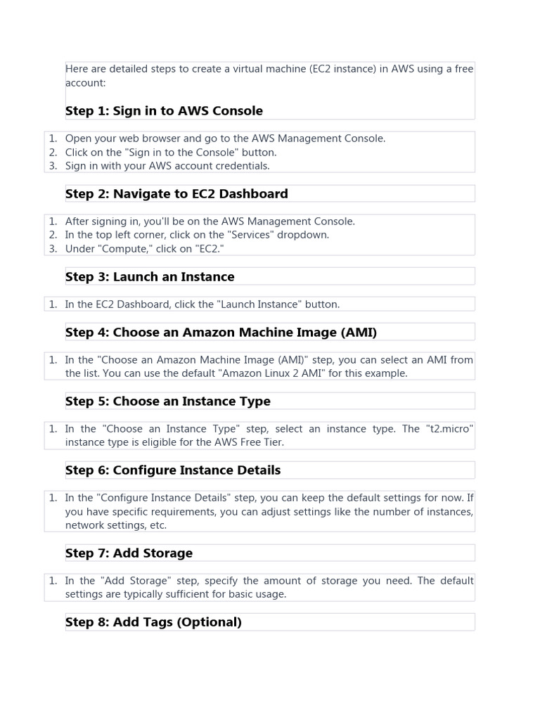 AWS VM creation | Download Free PDF | Network Architecture | Computing