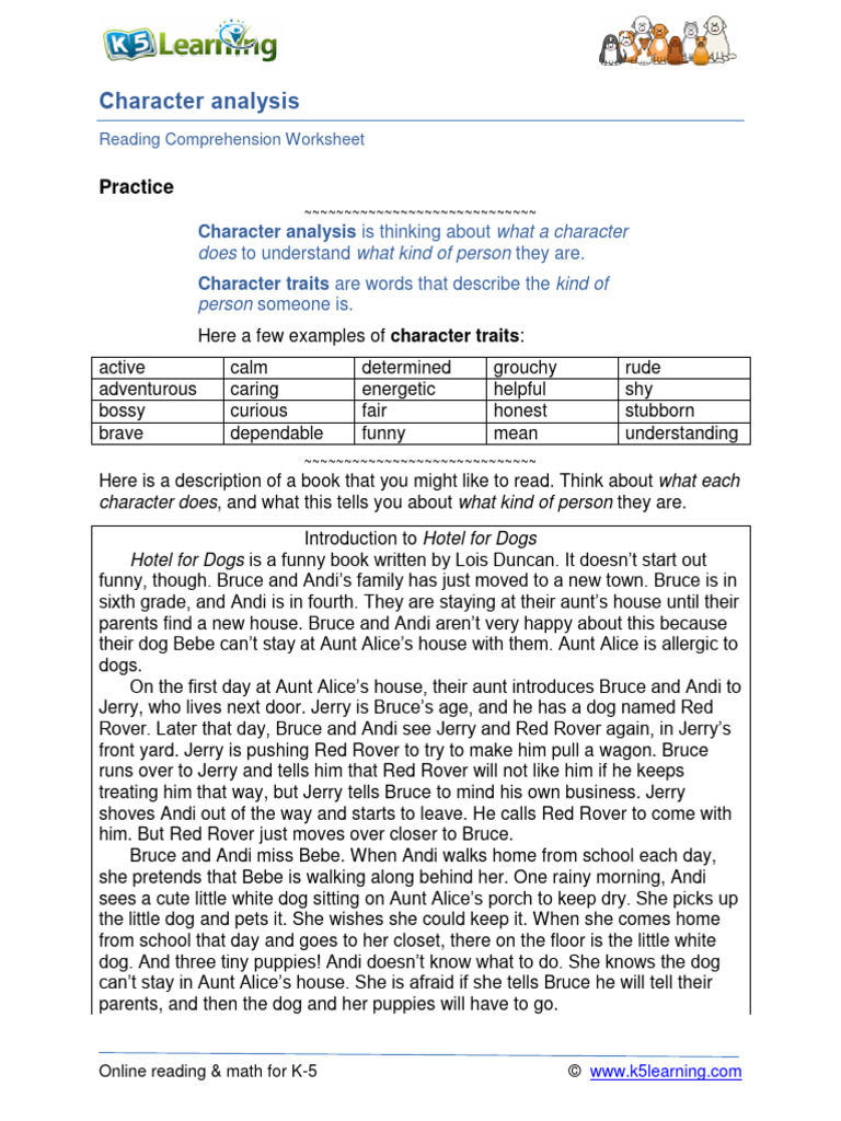 Week 12.story Elements - Reading Comprehension Worksheets For Grade 5 ...