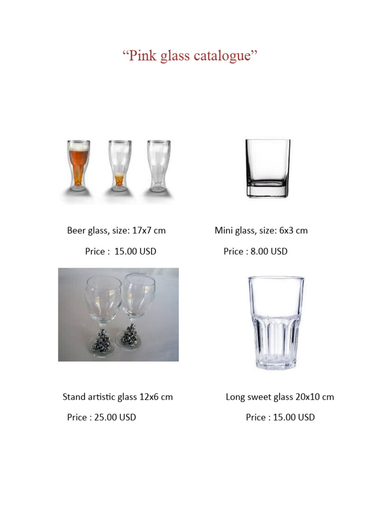Pink Glass Catalogue | PDF | Home & Garden
