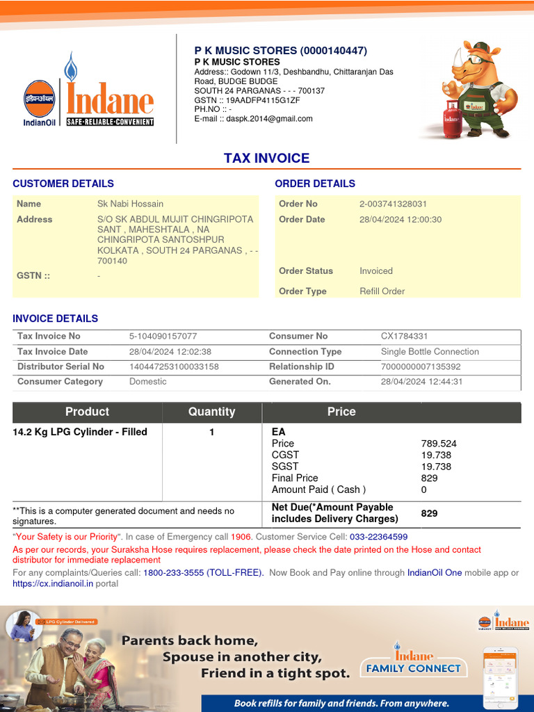 Invoice | PDF | Liquefied Petroleum Gas | Invoice