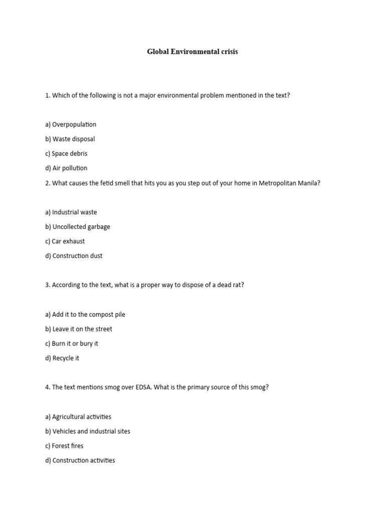 Global Environmental Crisis | PDF | Air Pollution | Climate Change