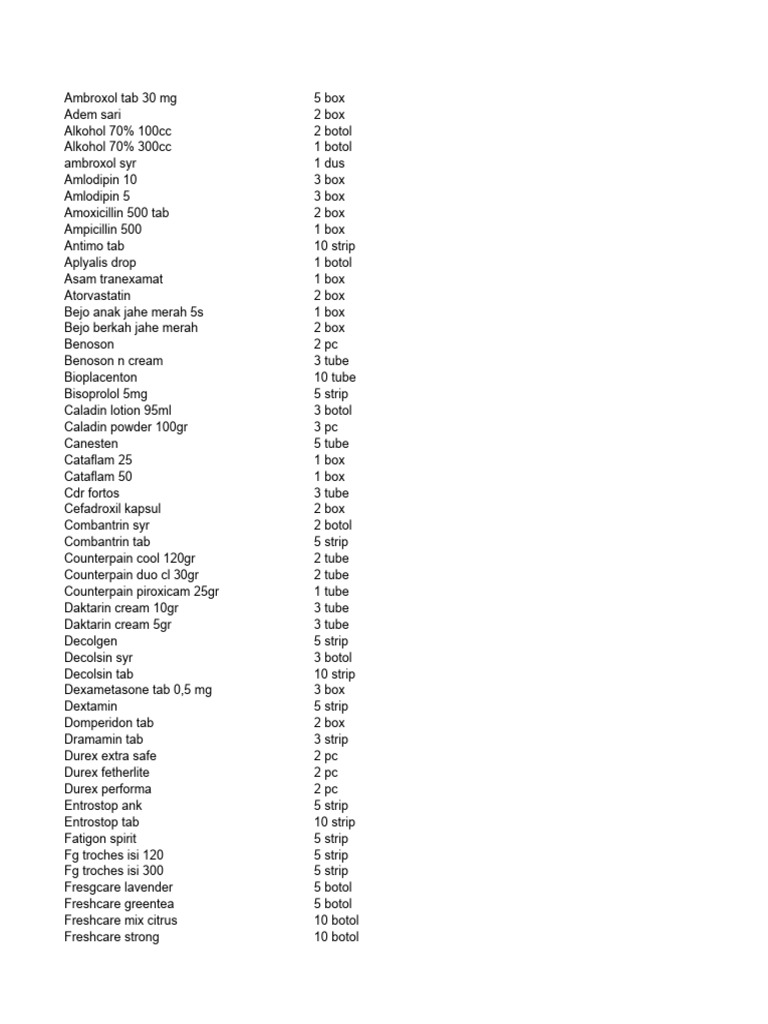 Obat Fix Perbaikan | PDF | Drugs