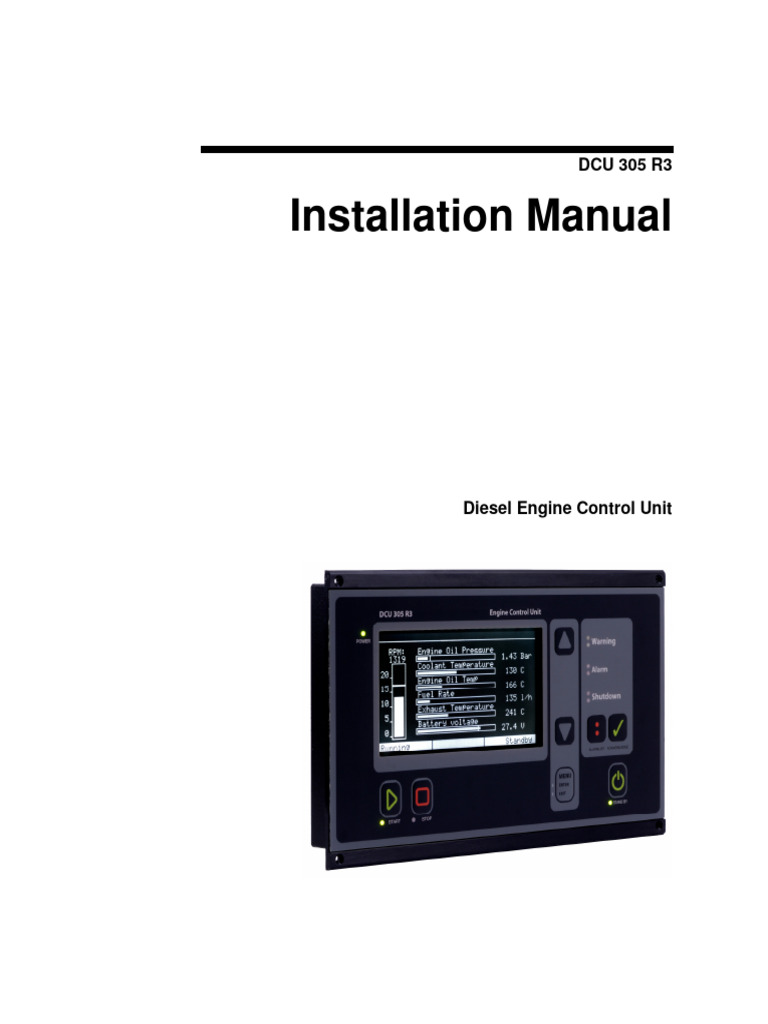Auto-Maskin DCU 305 R3 Diesel Engine Control Unit Installation Manual ...