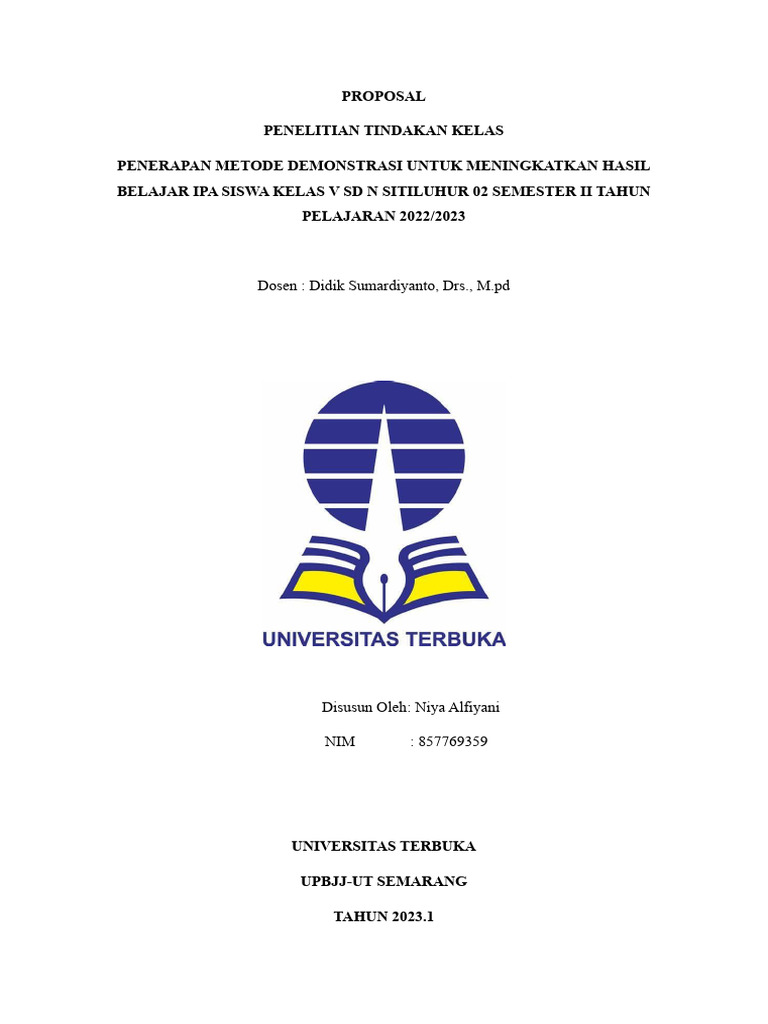 PROPOSAL | PDF | Karier & Perkembangan | Kesehatan Holistik