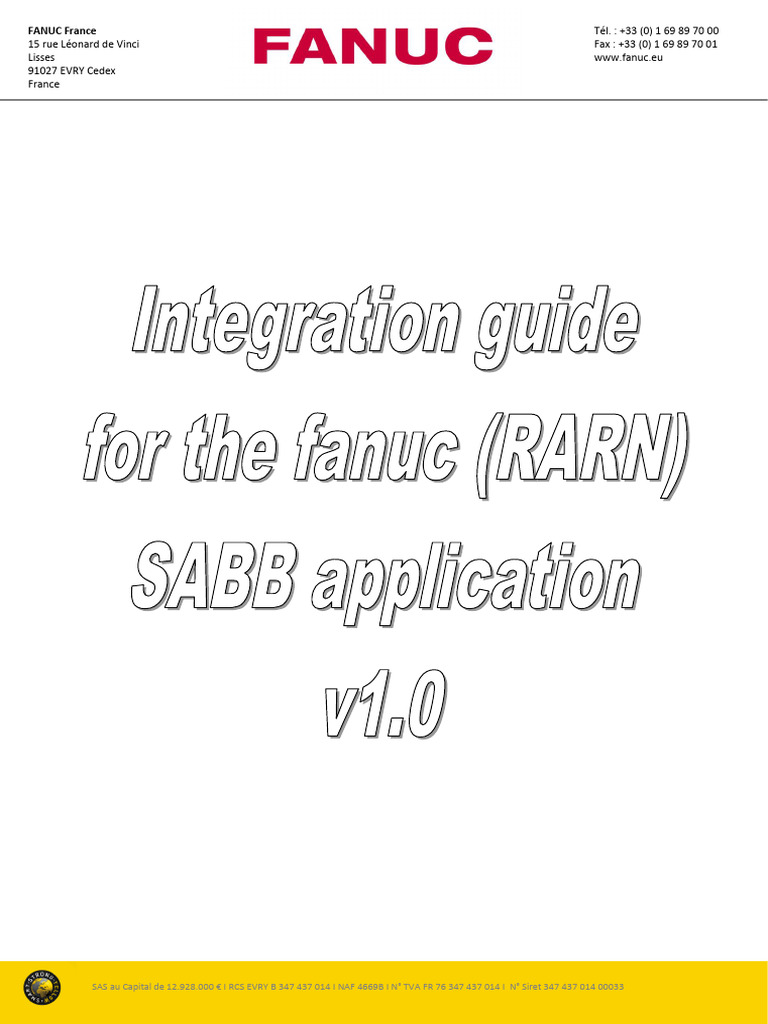 Integration Guide For The Fanuc RARN SABB Application v1.0 | PDF | Parameter (Computer ...