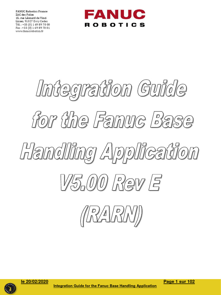Integration Guide For The Fanuc Base Handling Application V5.00 Rev E | PDF | Computing ...