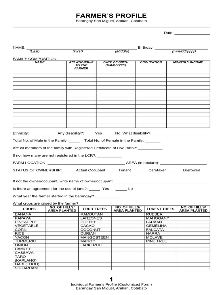 Farmers Profile | PDF | Agriculture | Organic Farming
